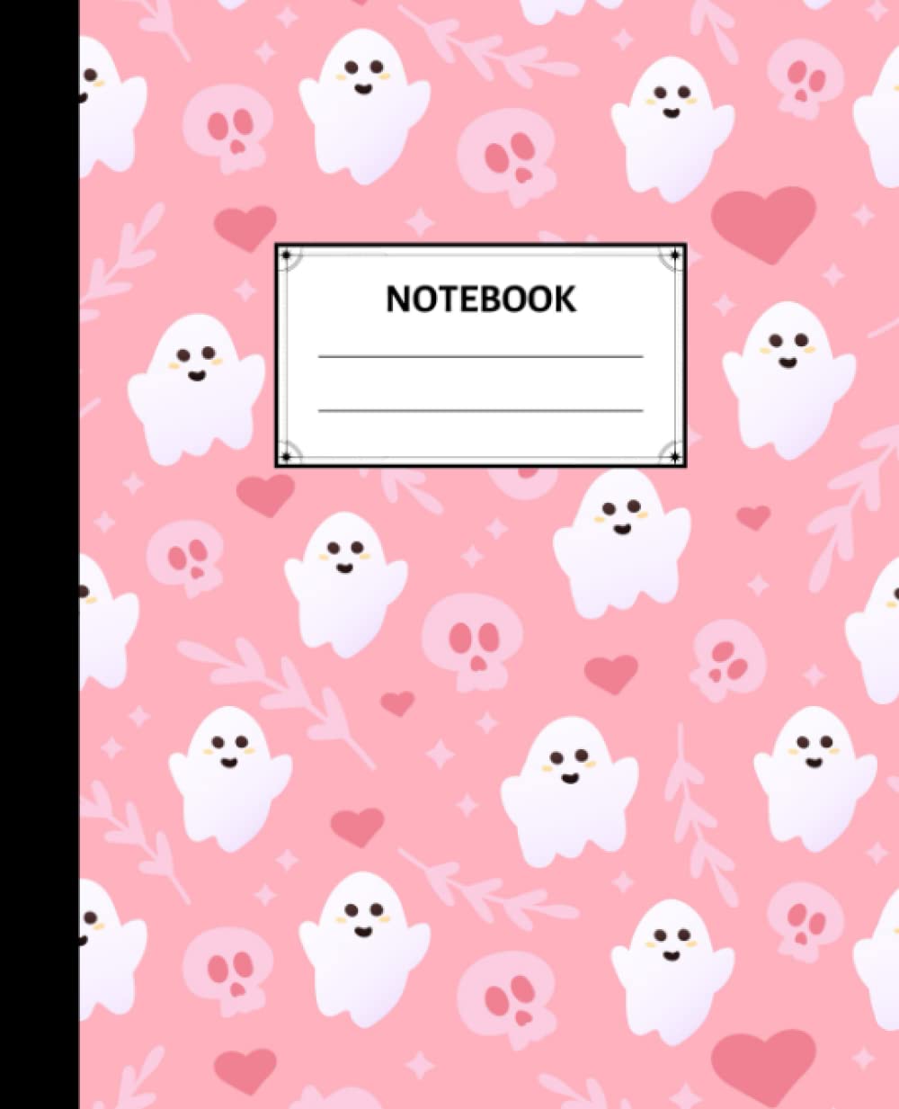 Composition Notebook: Spooky Cute Ghosts & Skulls Pink: Spooky Cute ...