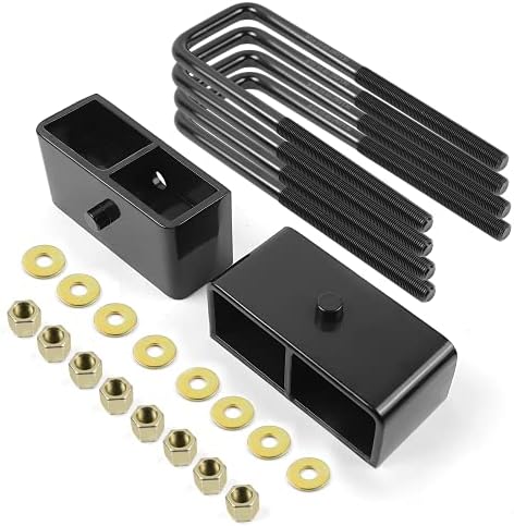 Amazon.com: LHE 2'' Rear Leveling Lift Kit Block for Chevy Silverado ...