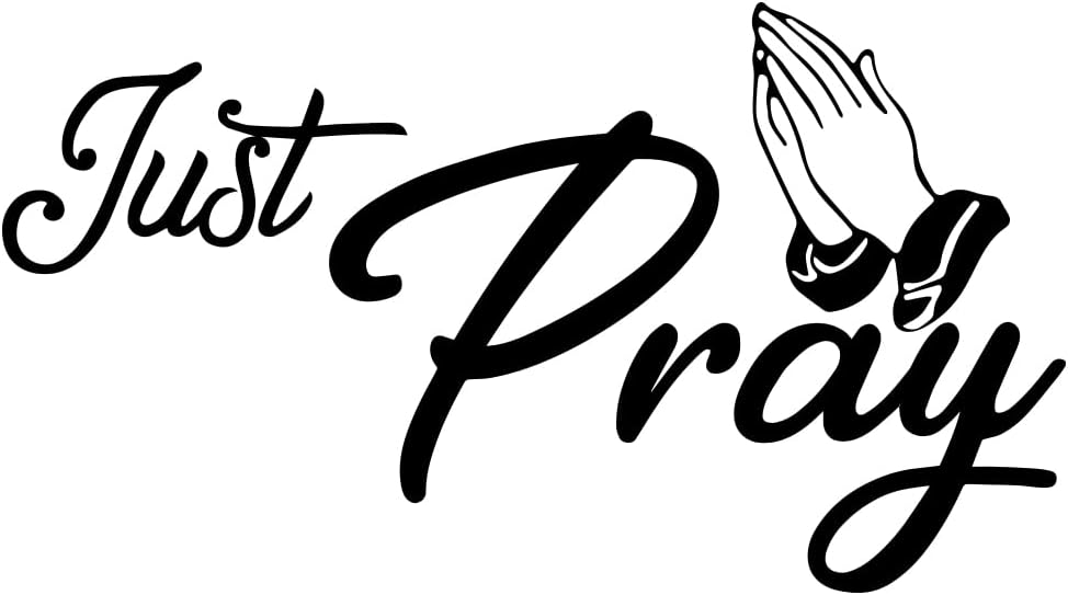 Amazon.com: Just Pray Wall Decal for Bedroom Living Room Dinning Room ...