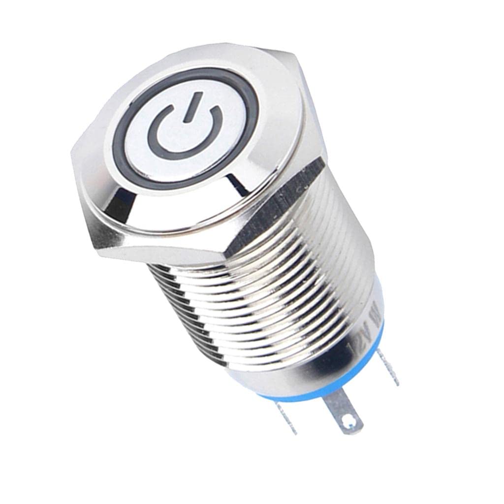 GIANTE 16mm 12V Waterproof LED Metal Indicator Lights Signal Lamp ...