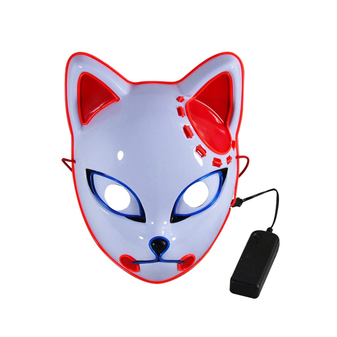 Sabito Tanjirou Makomo Demon Slayer Fox Cat Mask Replica LED Light Up ...