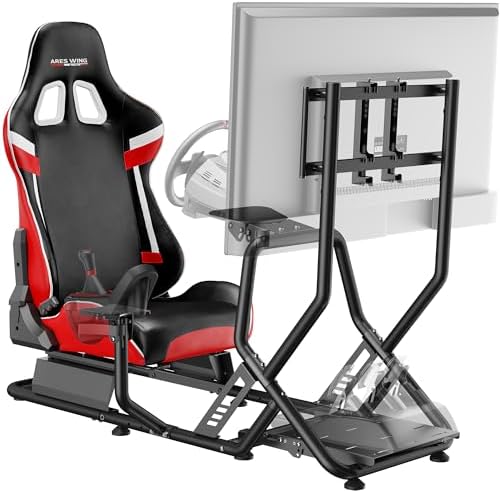 Amazon.com: ARES WING Racing Simulator Cockpit with Monitor Mount and ...