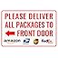 Amazon.com : Bestylez Please Place Packages in Box Delivery Sign for ...