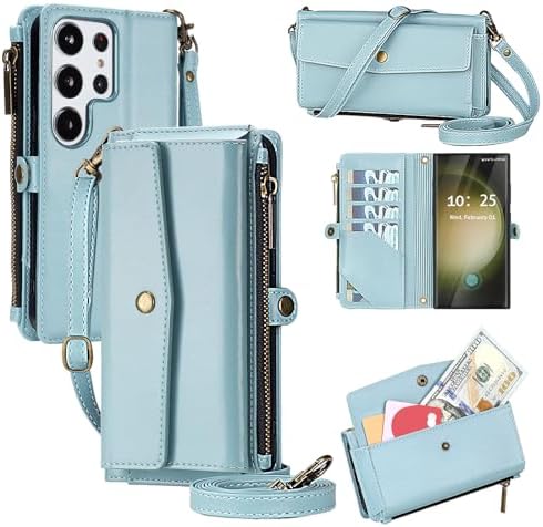 Amazon.com: Antsturdy for Samsung Galaxy S24 Ultra Wallet case Women Men【RFID Blocking】,PU ...