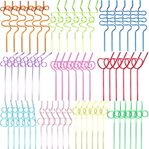 Amazon.com: Crazy Straws for Kids, 40 Pcs Reusable Silly Straws ...