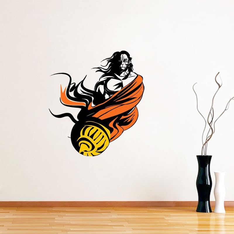 Artistic Decals Hanuman Bhagwan Wall Sticker for Living Room, Bedroom ...