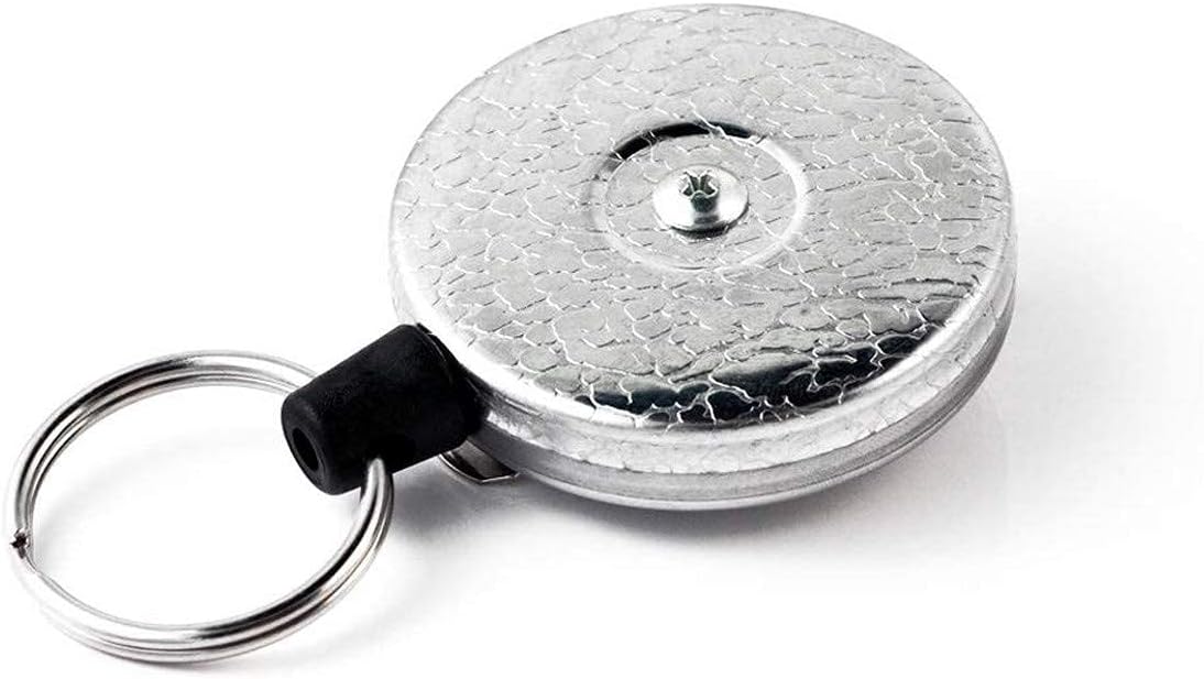 KEY-BAK Original HD Retractable Key Holder, 48" Kevlar Cord, Chrome ...