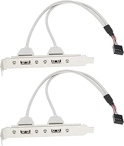 VGOL 2Pcs 2 Port USB A Female Slot Plate Adapter 2 Port USB 2.0 Rear ...