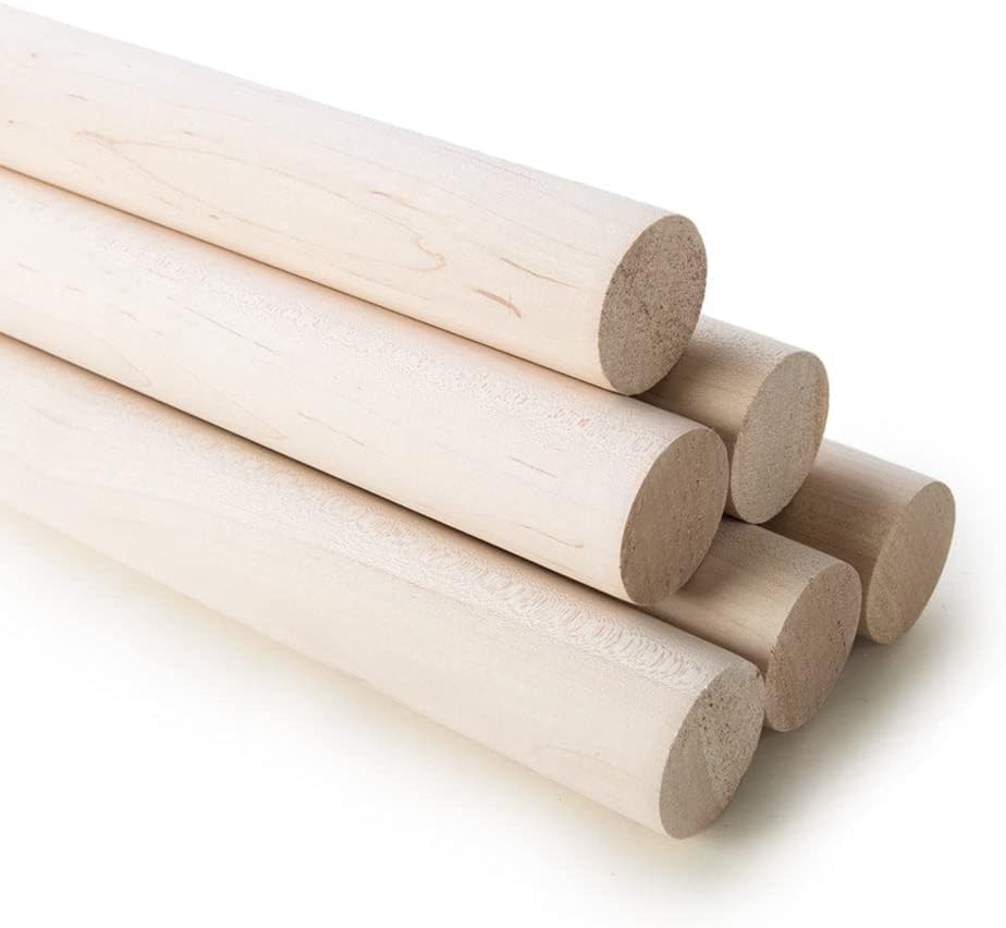 Amazon.com: VENTRAL 3/4 Inch Maple Dowel Rod Sticks Unfinished Wood for ...