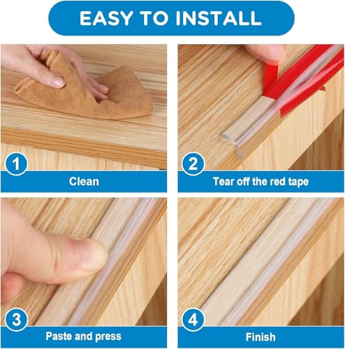 Zeccorp 1-Meter Silicone Edge Protector Strip, Baby Proofing Edge ...