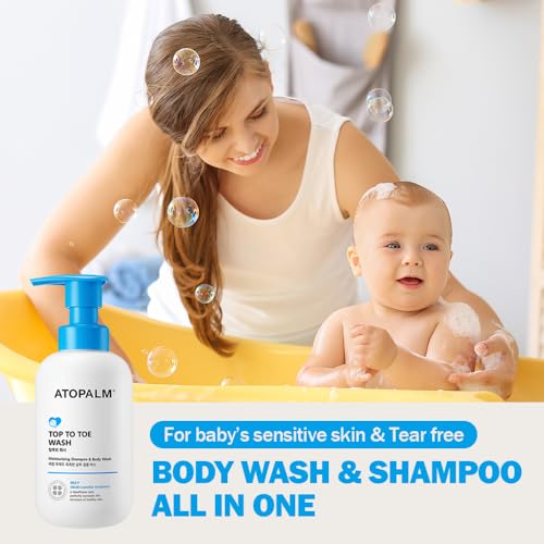 ATOPALM Top to Toe Baby Wash & Shampoo, Sulfate-Free, pH Balanced, Head ...