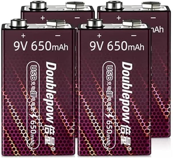 Amazon.com: PEPDRO 9V Rechargeable Battery 6F22 Lithium Battery Body ...