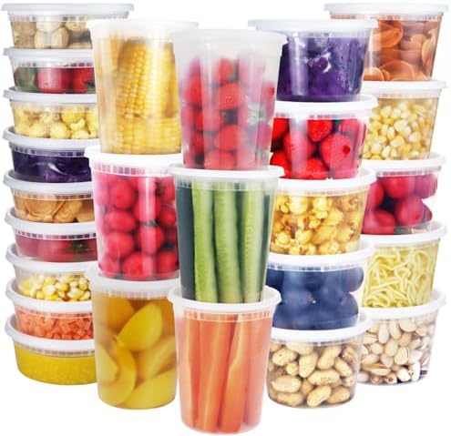 Amazon.com: Deli Containers with Lids 48 Sets [8,16, 32 oz 16 Each ...