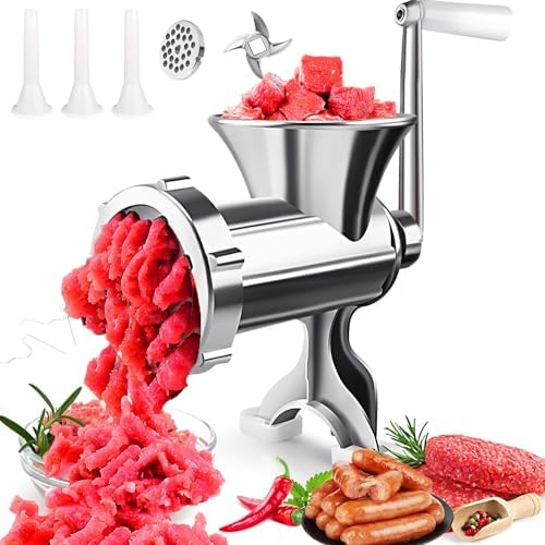 Amazon.com: Meat Grinder - Manual Mincer Meat Grinder Sausage Maker ...