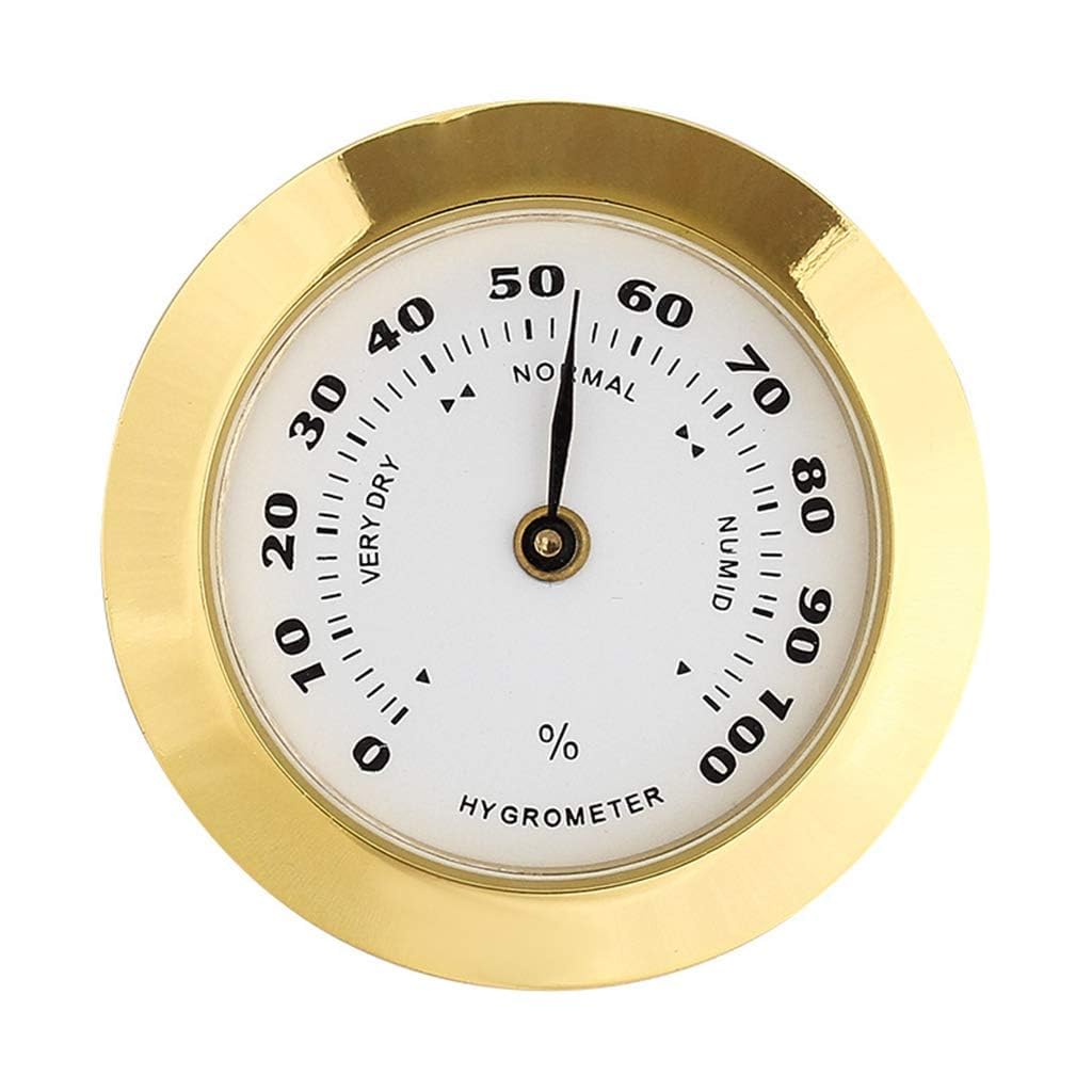 Amazon.com: 38mm Golden Upgraded Hygrometer Humidity Meter Mini Round ...