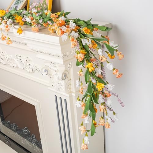Amazon.com: Artgar Flower Garland 6Ft Spring/Summer Garland Floral ...