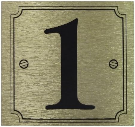 Rowan House or Gate Number '1' - Self Adhesive Black on Gold : Amazon ...