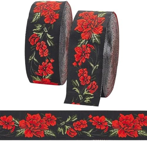Amazon.com: PH PandaHall 14.87 Yards Floral Embroidered Ribbon 1.3 Inch ...