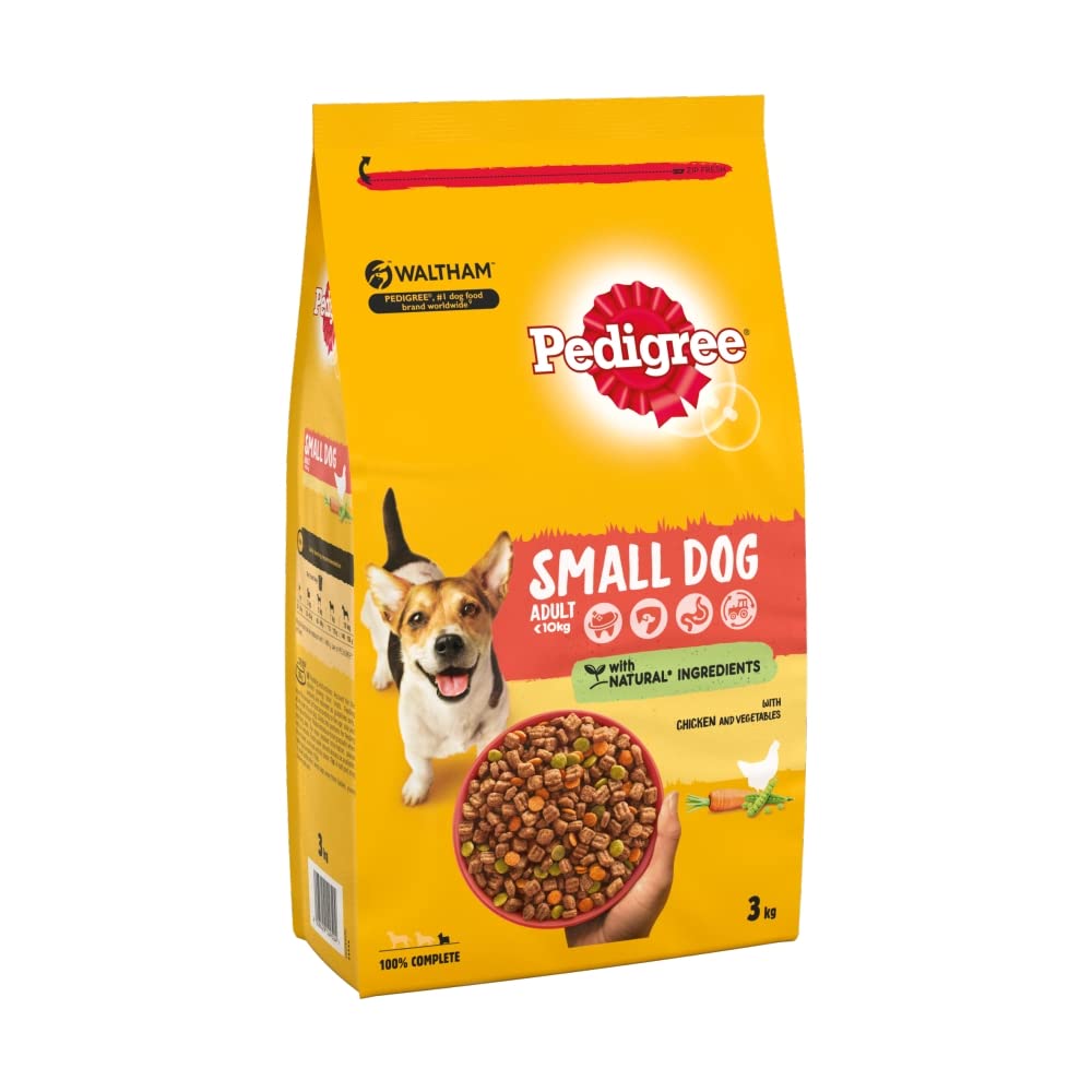 Pedigree Dry Complete Adult Small Dog Chicken and Vegetables 3kg ...