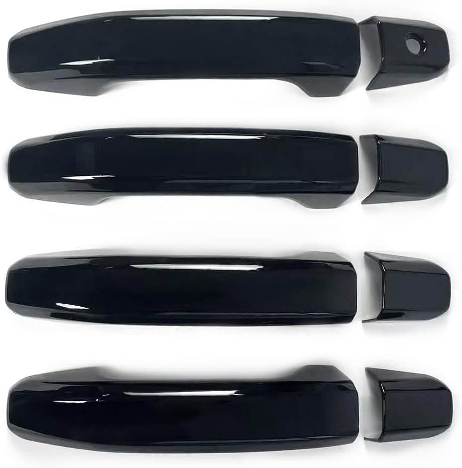 Amazon.com: NewYall Glossy Black ABS Exterior Door Handle Cover for ...