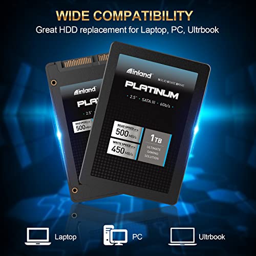 INLAND Platinum 1TB SSD SATA III 6Gb/s 2.5" 7mm TLC 3D NAND Internal ...