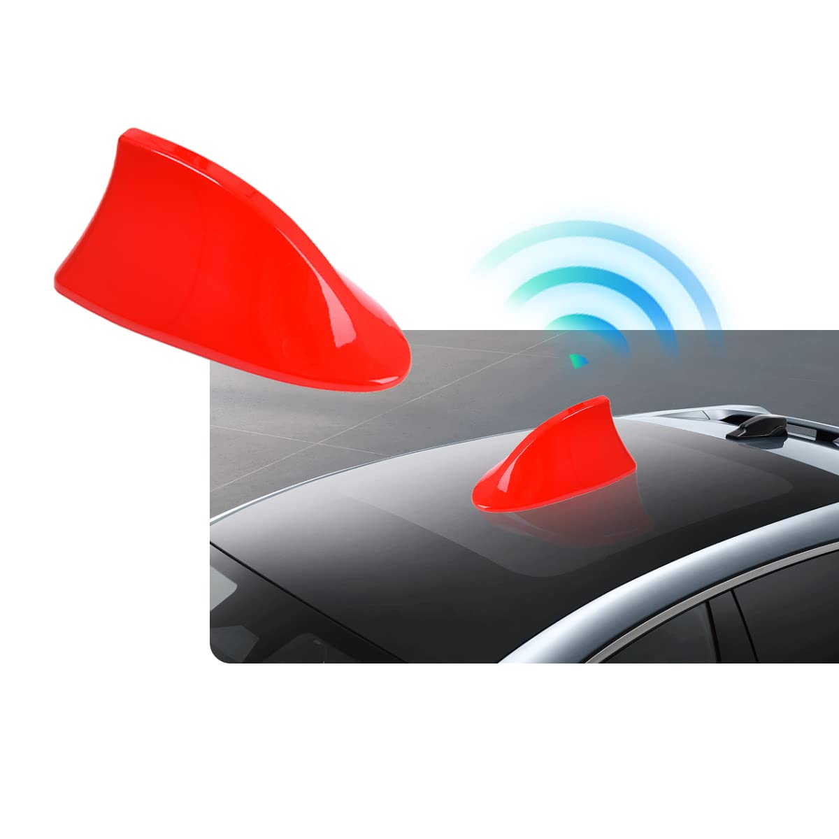 Amazon.com: Ziciner Car Shark Fin Antenna, Auto Aerials Radio ...