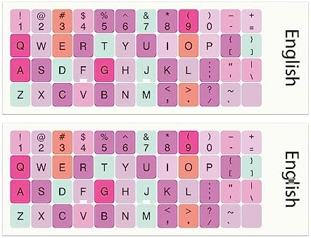 Amazon.com: 2PCS Universal English Keyboard Stickers for Computer ...