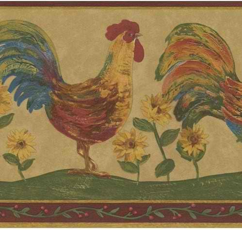 Brown 418B105 Rooster Wallpaper Border - Wallpaper Borders - Amazon.com