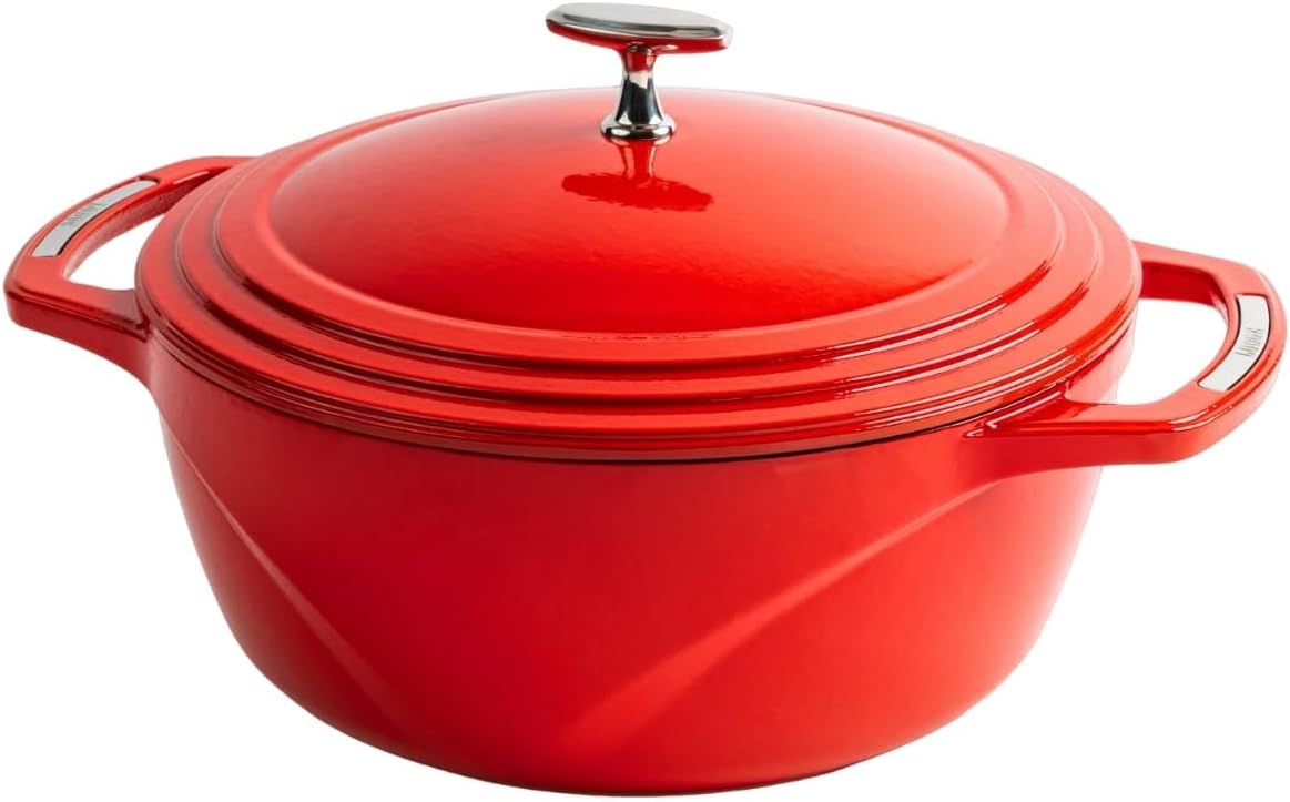 Amazon.com: Lodge USA Enamel Dutch Oven, 3 qt., Red: Home & Kitchen