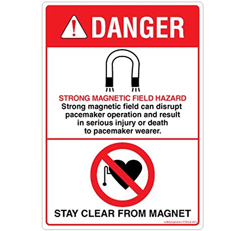 Safety Sign Store, DANGER: Magnetic Hazard (set of 5) (DS504-A6PC-01 ...