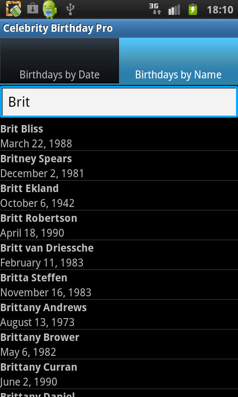 Celebrity Birthday Pro - App on Amazon Appstore