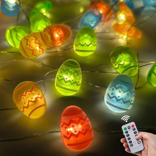 Amazon.com: 50 LED Easter Egg String Lights- 17FT Easter Fairy Lights ...
