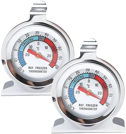 Fridge Freezer Thermometer Twin Vertical Pack Refrigerator Thermometers ...