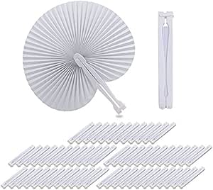 Pai Pai White Plastic Paper Fan Pai Pai Pai Foldable Wedding Ceremony ...