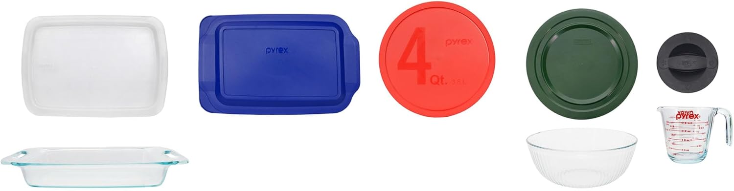 Amazon.com: Pyrex C-233 3qt Easy Grab Baking Dish with Clear Lid, 326 ...