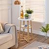 Amazon.com: HOOBRO Round Side Table with Charging Station, Round Accent ...