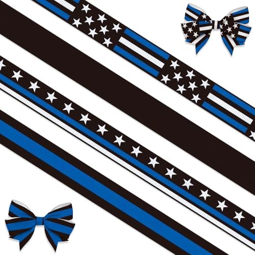 Amazon.com: 2.5" Wide Expressions Police Support Wired Ribbon Black ...