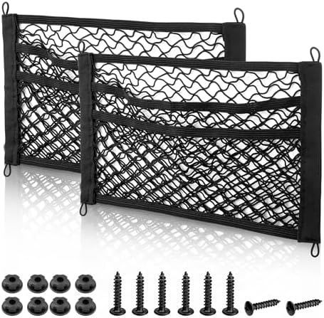 RED WOLF 3 Layer Small Cargo Net 17.7" x 9.8" Elastic Stretchable ...