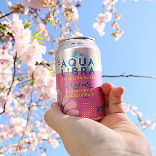 Aqua Libra Sparkling Water Infused with Raspberry & Blackcurrant 4 x 330ml - Tastyfactory