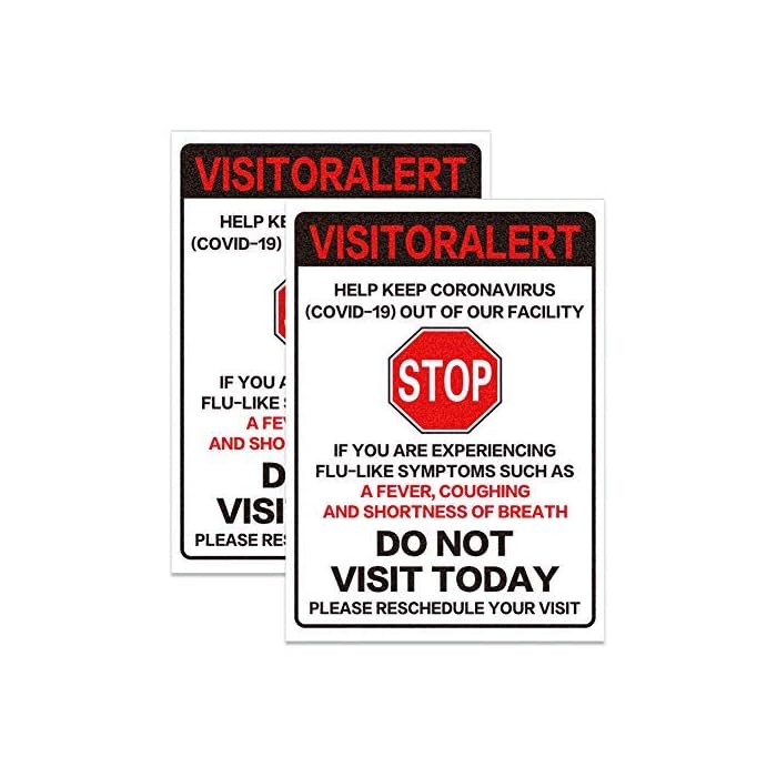 Buy FaCraft Social Distance Sign Visitor Alert Do Not Visit Sign, 2pcs ...