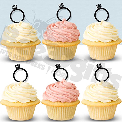 Amazon.com: Ring Cupcake Toppers Pack of 12 : Grocery & Gourmet Food