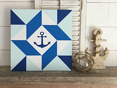Amazon.com: Anchor barn quilt nautical barn quilt anchor sign nautical ...