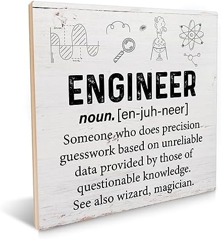 Amazon.com: Engineer Gifts Engineering Gift Wooden Sign Engineer Wood ...