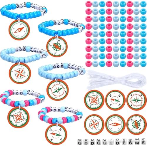 Amazon.com: Yaomiao 24 Sets VBS Crafts Kit God Guides Me Religious Bead ...