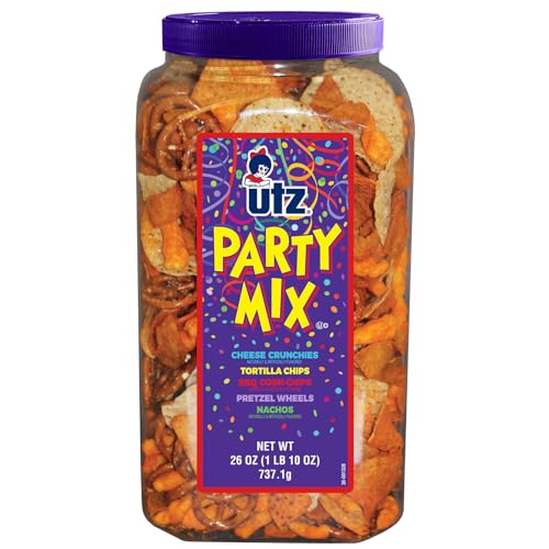 Utz Party Mix - 26 Ounce Barrel - Tasty Snack Mix Includes Corn/Nacho ...
