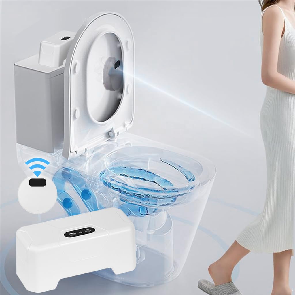 HASTHIP® Automatic Toilet Flusher - USB Rechargeable Smart Toilet ...