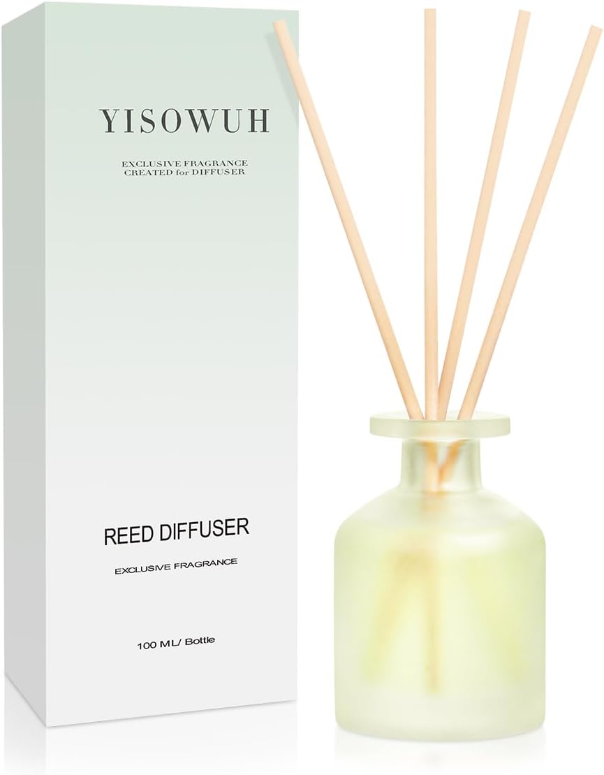 Amazon.com: YISOWUH Reed Diffuser - Jasmine Green Tea 3.38oz (100ml) 1 Pack Essential Oil Reed ...