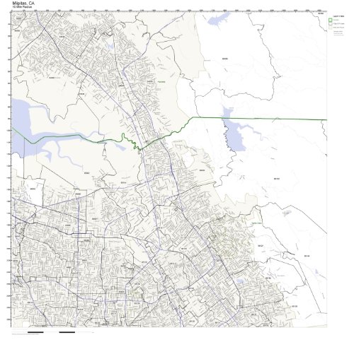Amazon.com : Milpitas, CA ZIP Code Map Laminated : Prints : Office Products