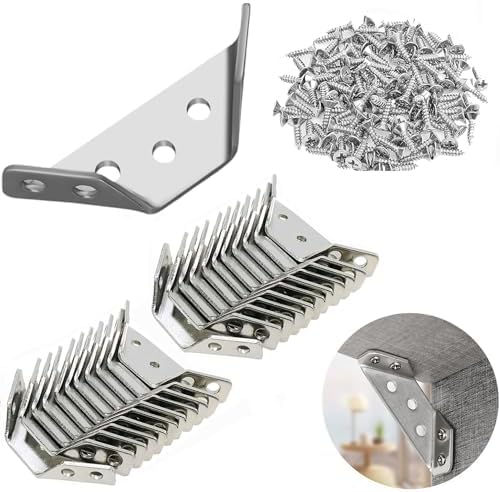 Amazon.com: Upgraded Angle Bracket Corner Brackets for Wood, 14 Pack ...