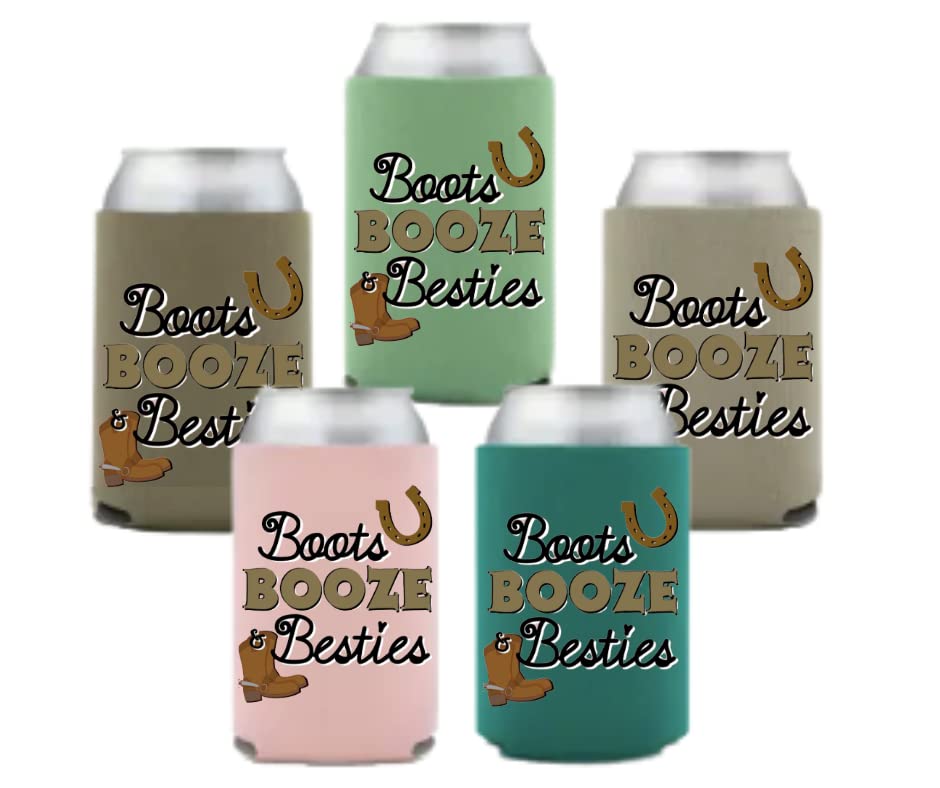Amazon.com: BOOTS Booze & Besties Coolies (Set of 5) Party Favor Gift ...